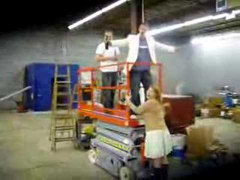 Man riding office chair on Whynatte - YouTube