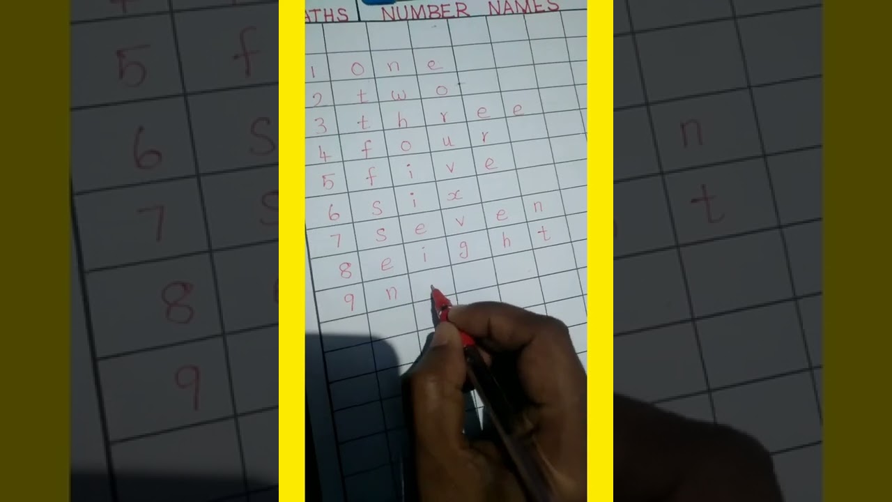 # Maths # Number Names # Writing Activity - YouTube