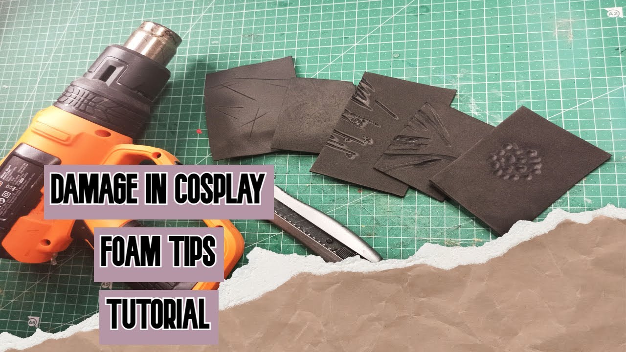 How to make DAMAGE on your cosplay | FOAM TUTORIAL COSPLAY | - YouTube