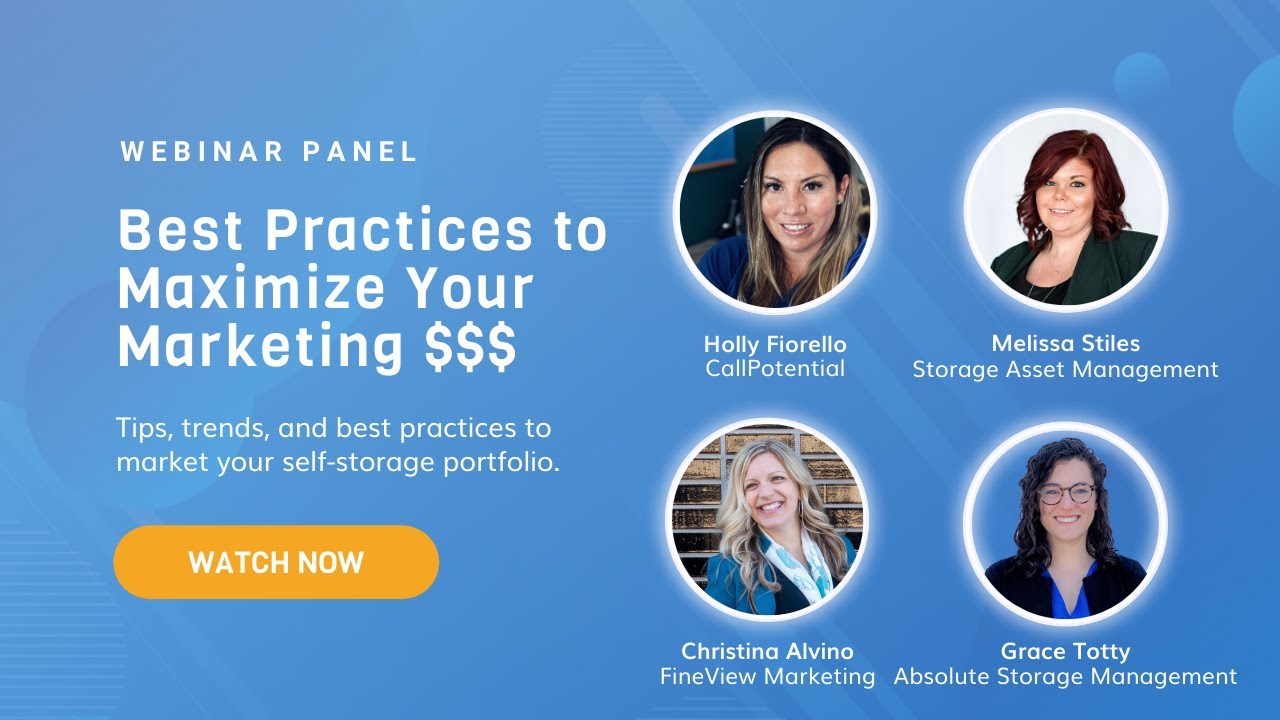 Self-Storage Webinar: Best Practices to Maximize Your Marketing $$$ - YouTube