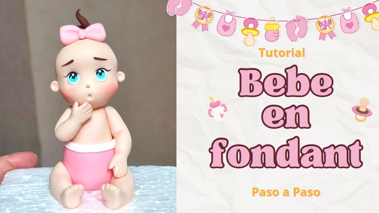 Cómo Hacer un Bebé en Fondant //How to Make a Baby Cake Topper// Baby ...