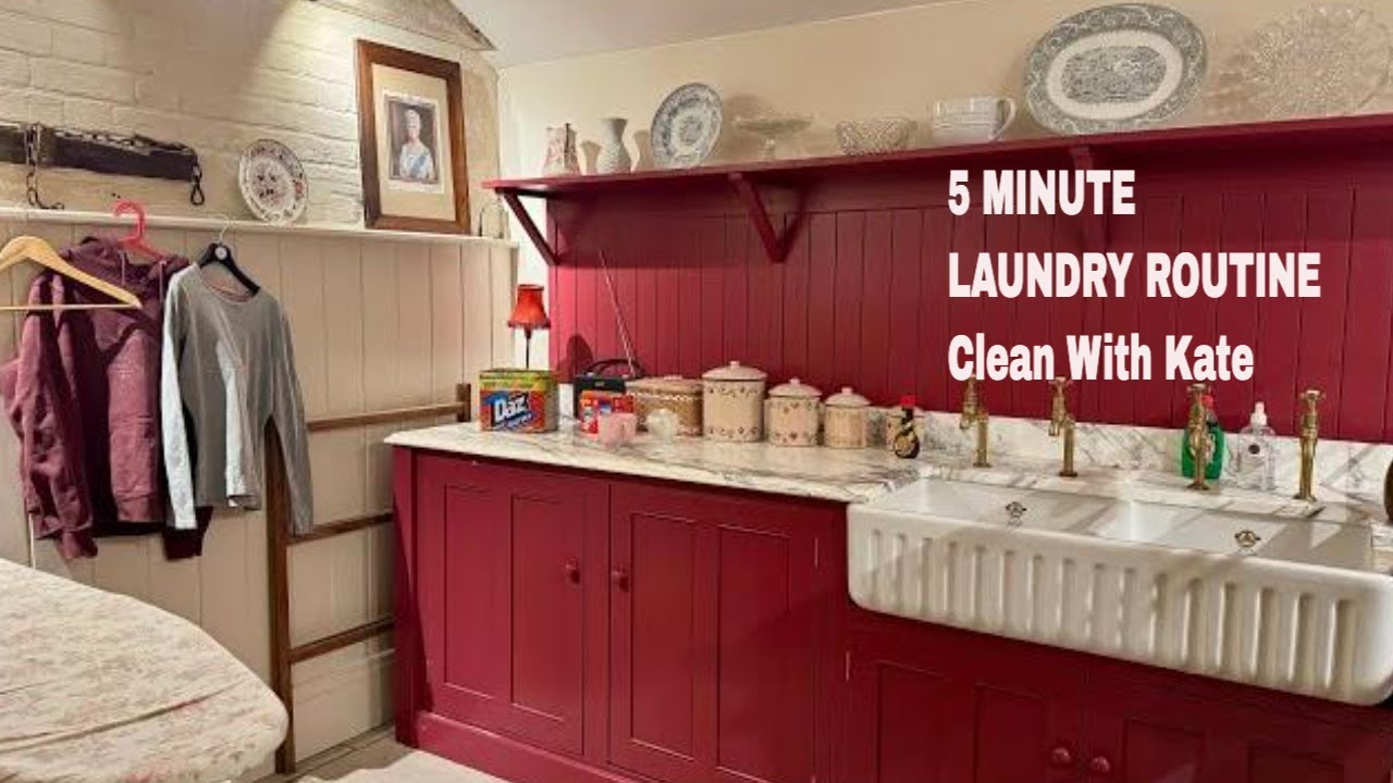 Do Laundry With Me 5 Minutes Clean With Kate #laundryroutine # ...