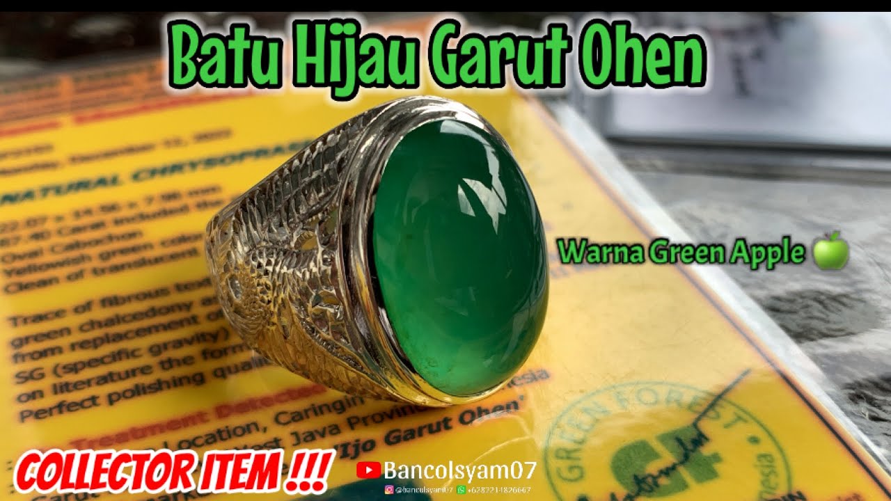 Batu Hijau Garut OHEN Lawas Berkualitas ( Collector item ) - YouTube