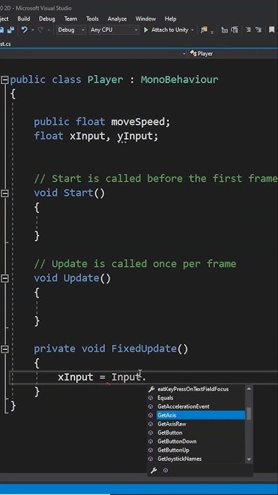Unity 2D Top Down Player Control Using Input System In Unity #unity #tutorial #unity3d - YouTube