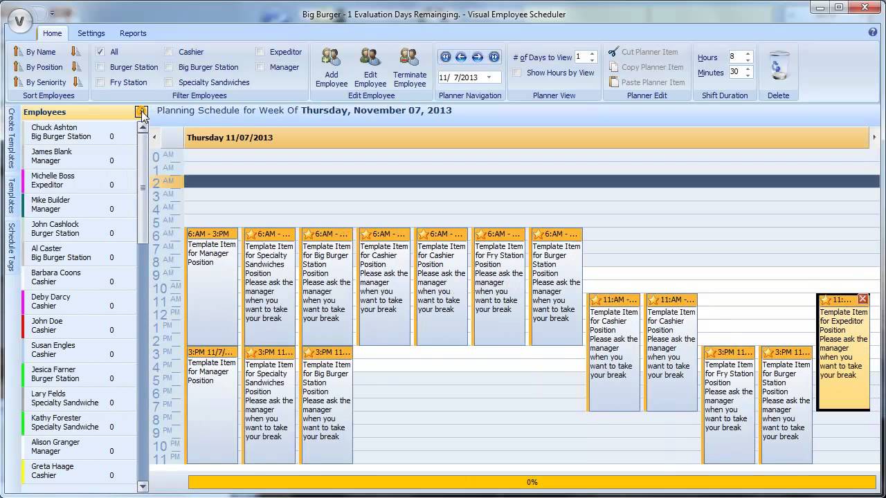 Creating Shift Templates - YouTube