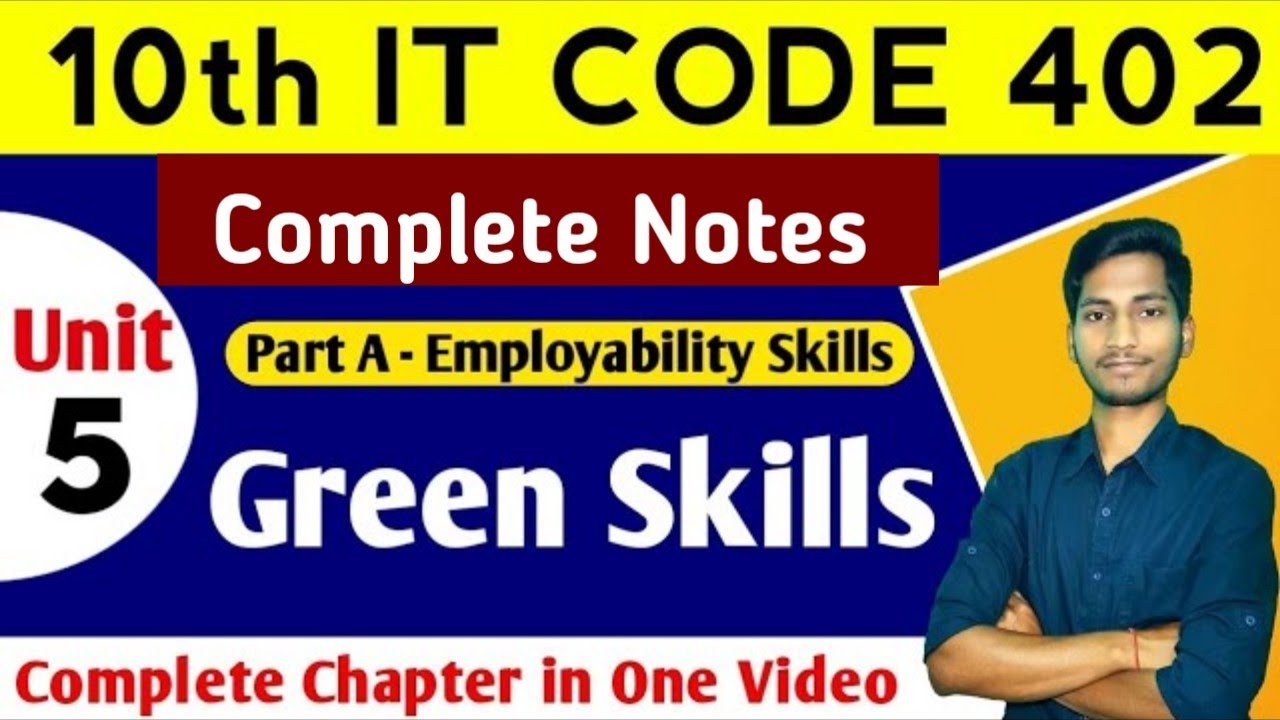 Green Skills Class 10 Information Technology Code 402 | Employability ...