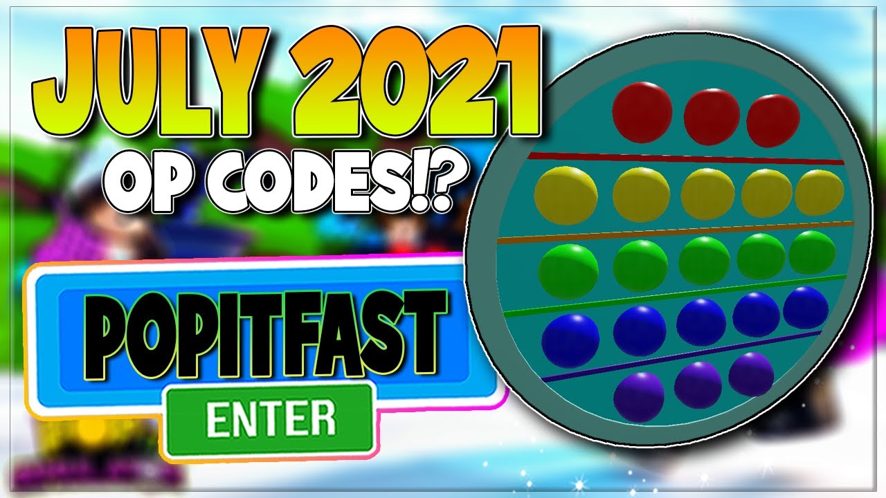 (JULY 2021) ALL *NEW* SECRET OP CODES!? Roblox Pop it Fidget Simulator ...