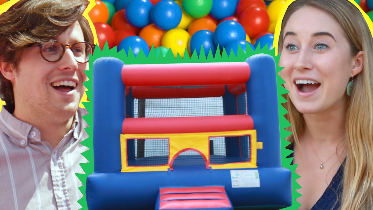 People Scared Of Bounce Houses Get Surprised With One - YouTube