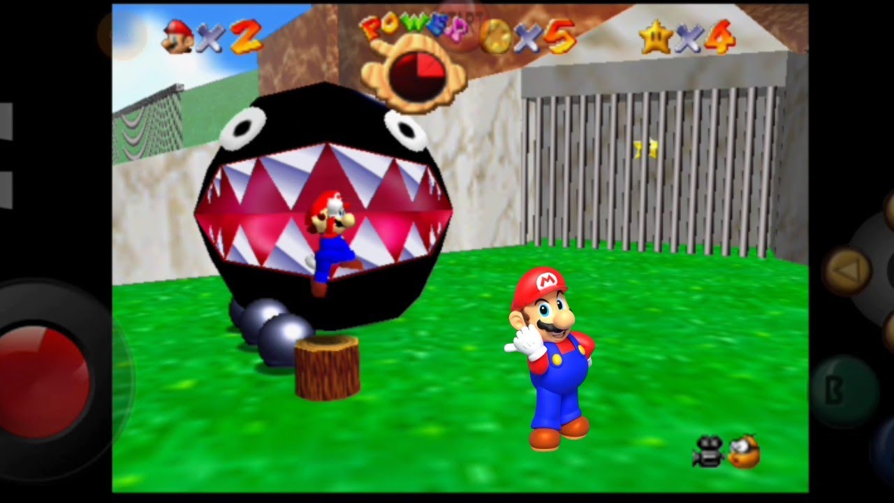 Super Mario 64 - Libero Al Perro Bomba (4 y 5 estrellas)Emulador ...