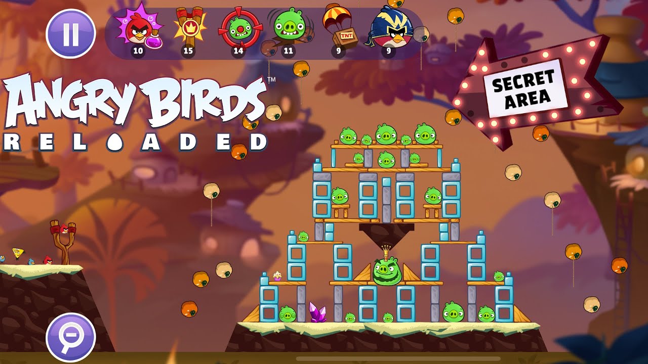 Angry Birds Reloaded [ARCADE] - Secret Area! Map OFF THE MENU (Level 31 ...
