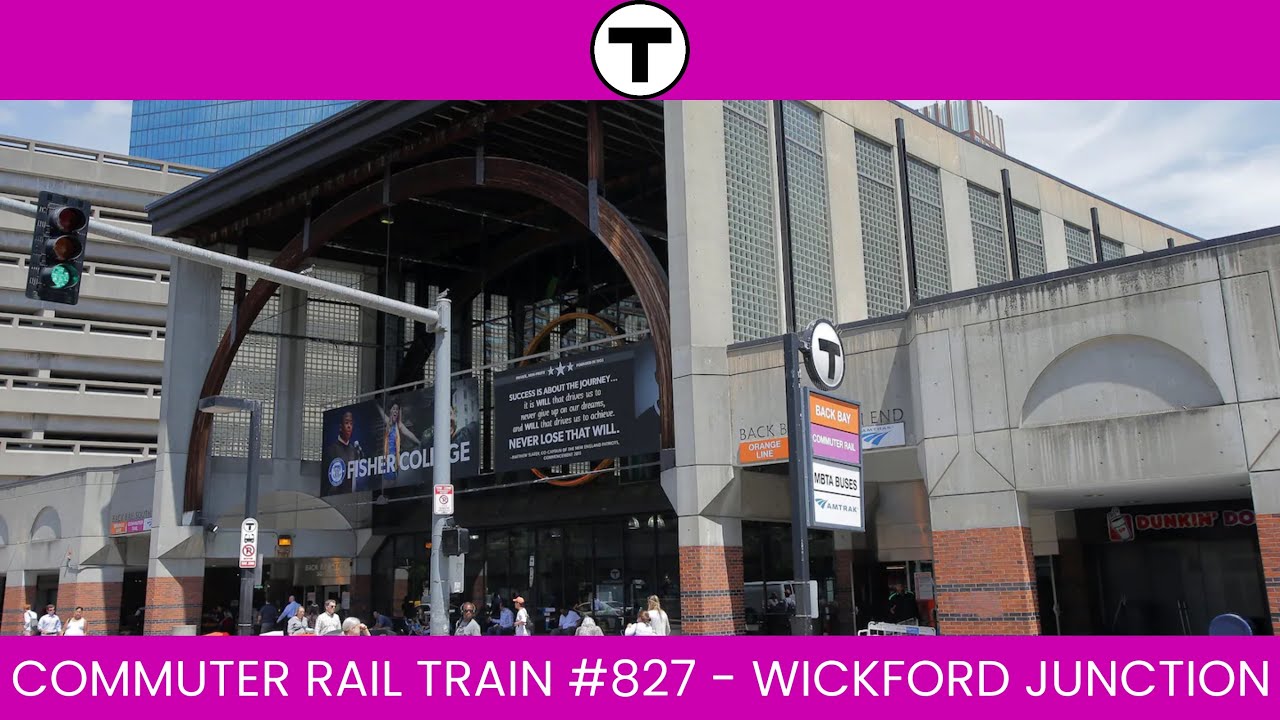 MBTA Commuter Rail Train 827 to Wickford Junction Boarding Call ...