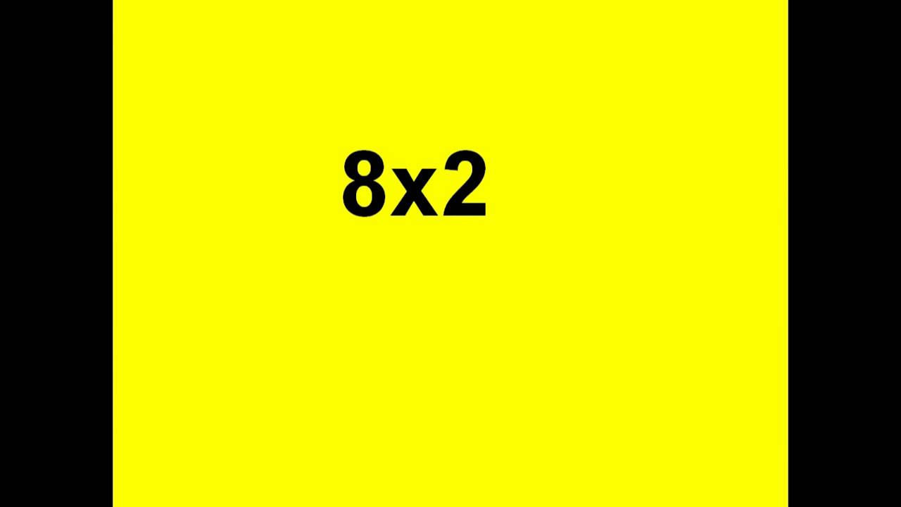 Eights Multiplication Video Flashcards - YouTube
