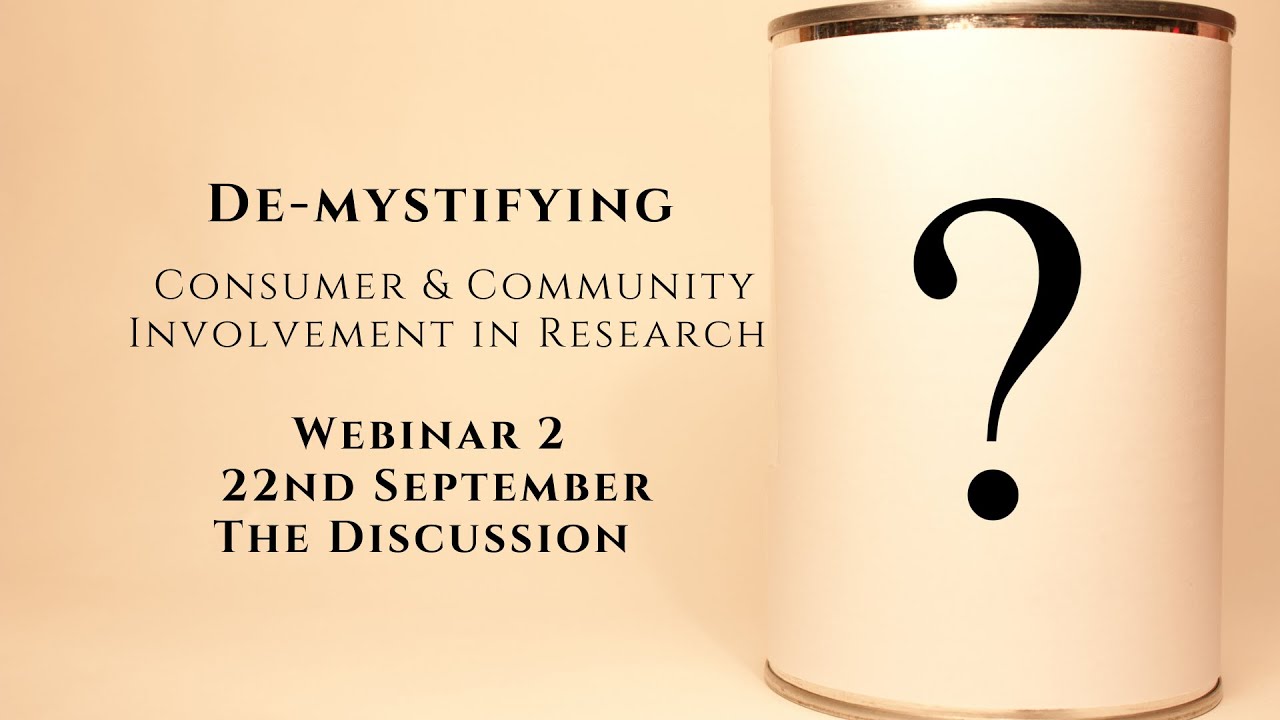 DeMystifying Consumer & Community Involvement in Research - YouTube