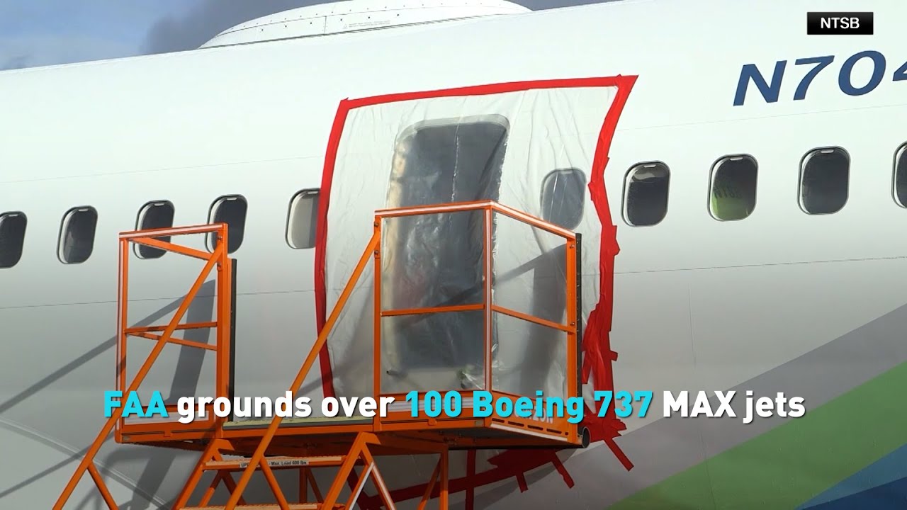 FAA grounds over 100 Boeing 737 MAX jets - YouTube