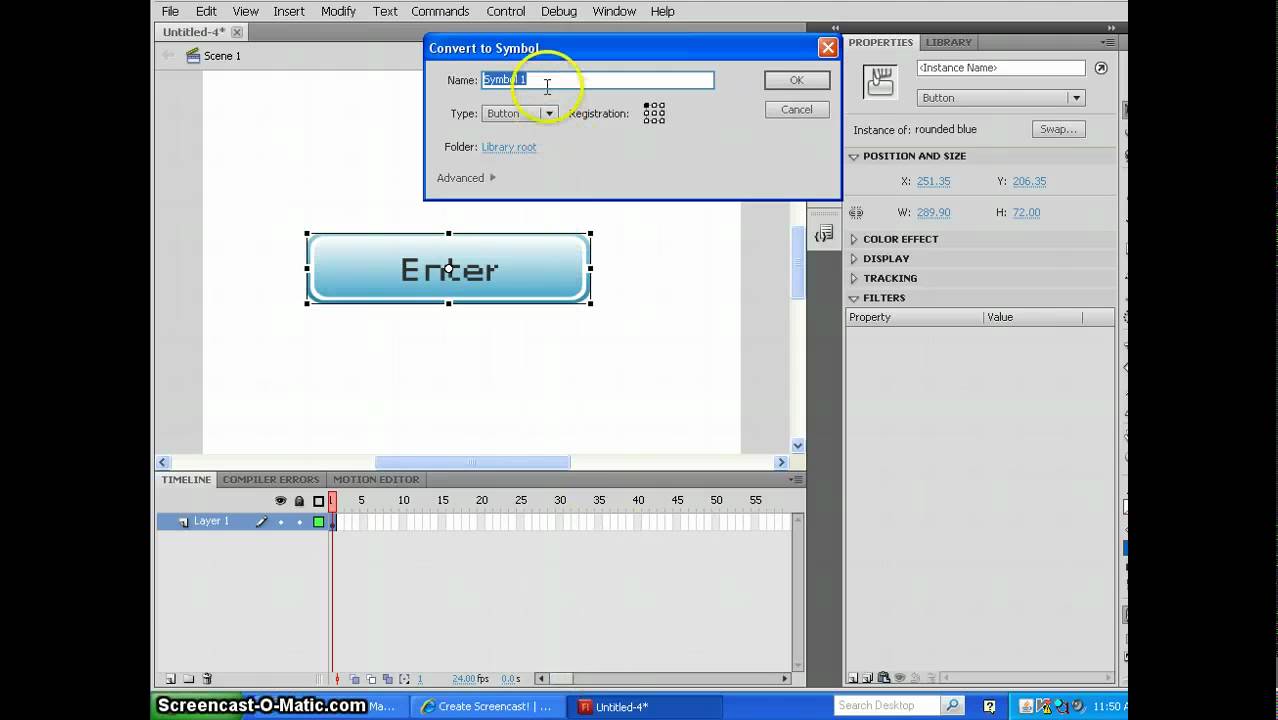 Adding a Web link to a button Flash CS5 actionscript 3.0 - YouTube