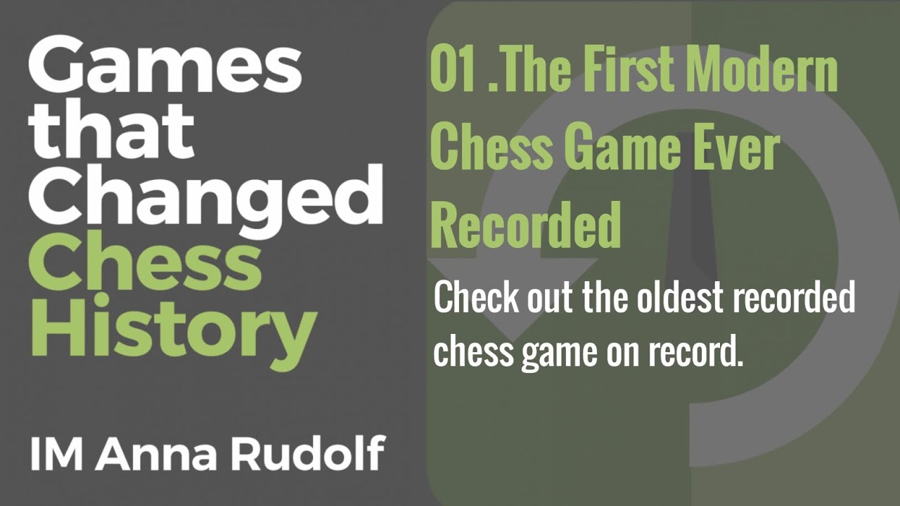 01. The First Modern Chess Game Ever Recorded Chess Lessons - Chess.com ...