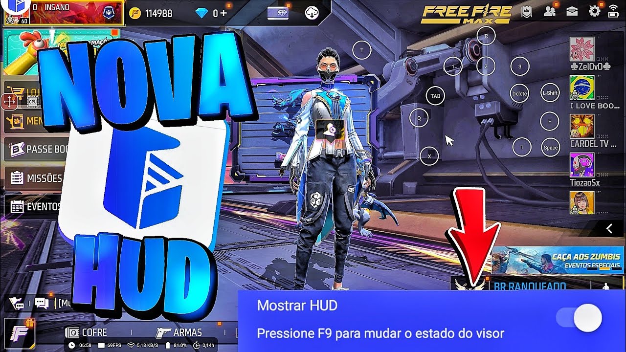 NOVA FUNÇÃO DE HUD PERSONALIZADA!! NOVO GG MOUSE PRO ! MOUSE E TECLADO ...