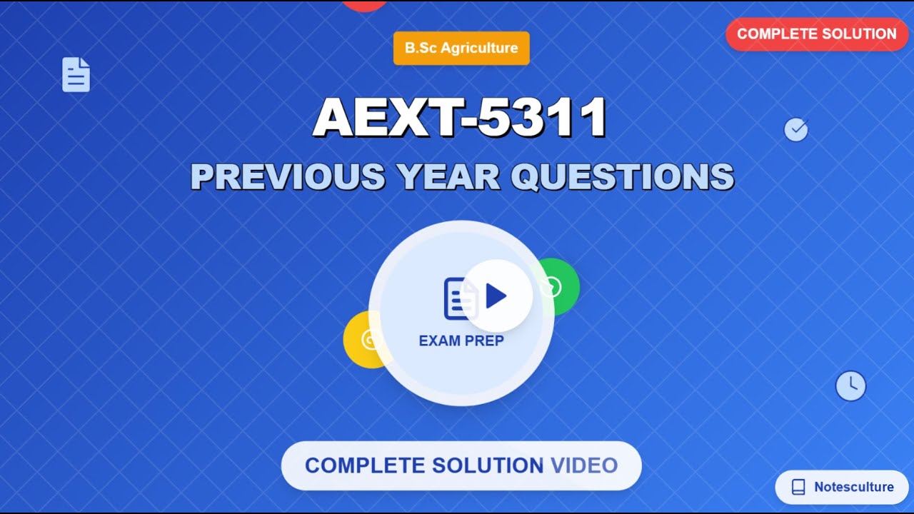 एक ही video में AEXT-5311 के Previous Year Questions का Complete Solution - YouTube
