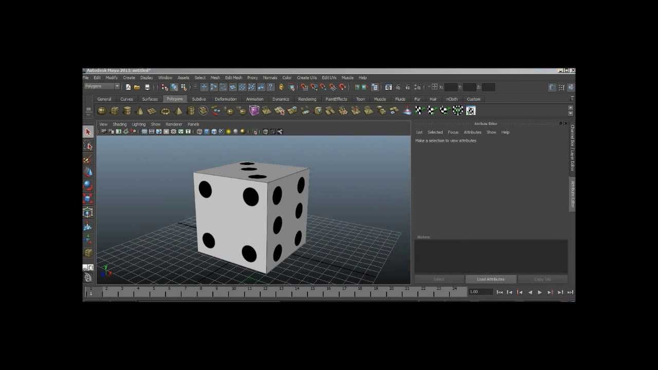 How to make a dice on Maya--UV texture editor. - YouTube