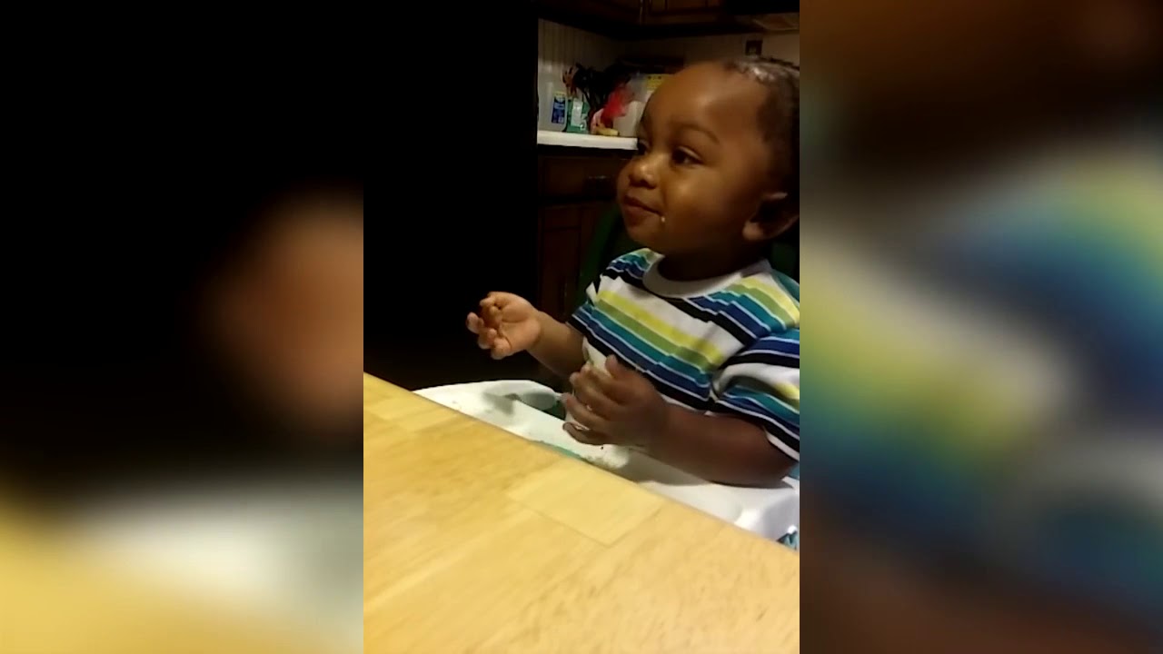 Baby Super Excited about Food - YouTube