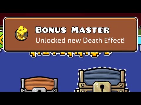 Geometry Dash: Bonus death effect unlocked (100 of each shard) - YouTube
