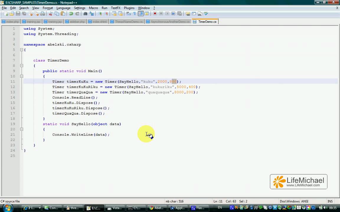 C# Timer Demo - YouTube