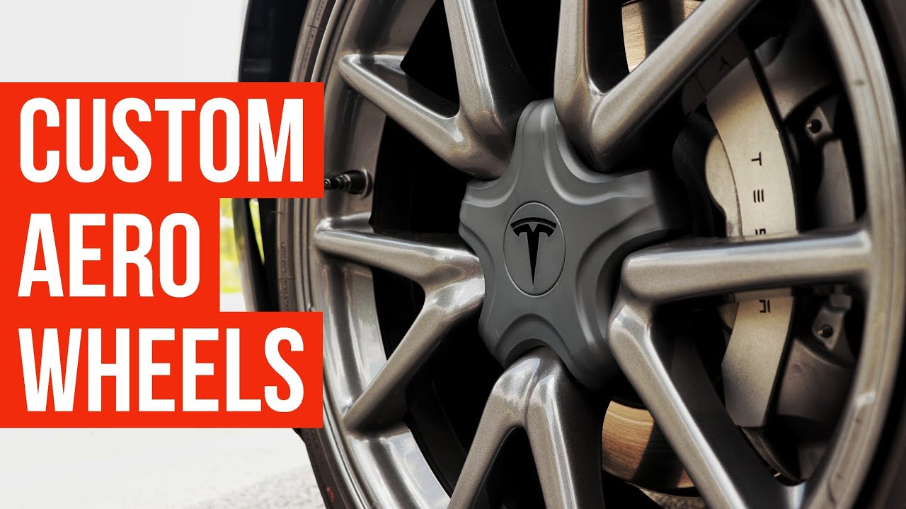 Tesla Custom Aero Wheels Installation! (Upgrade from Aero Cap Kit ...