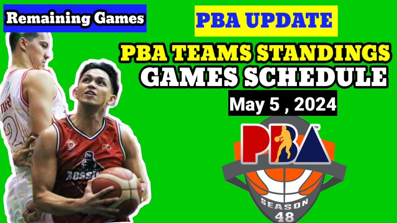 PBA Standings as of May 5 | Games Schedule May 5, 2024| Philippine Cup ...