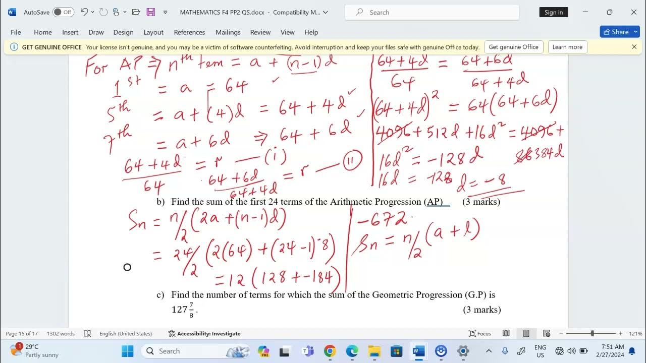 SEQUENCES AND SERIES. ARITHMETIC AND GEOMETRIC SEQUENCES AND PROGRESSIONS. - YouTube