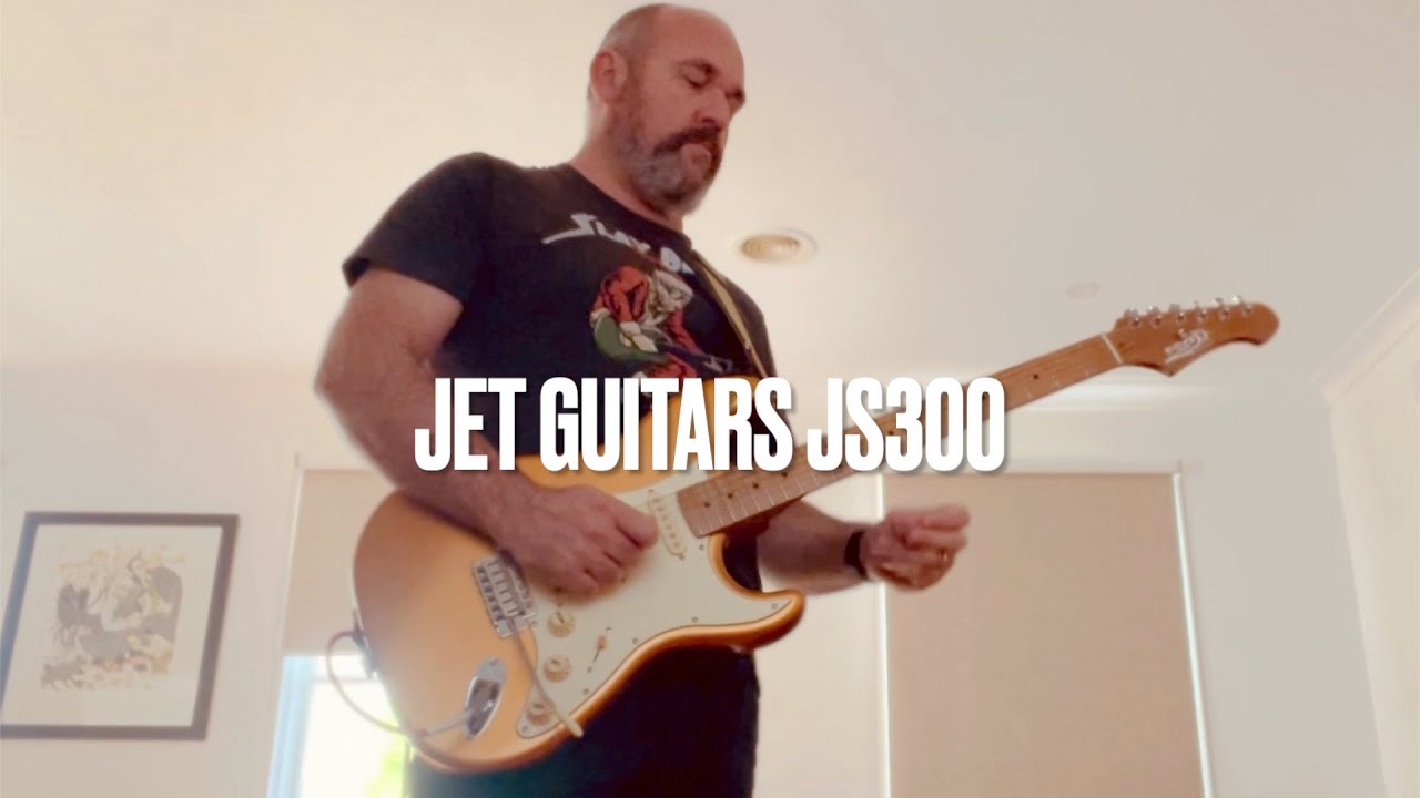 Jet Guitar JS-300 Gold quick jam around - YouTube