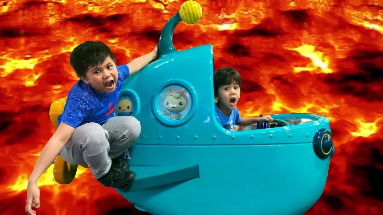The Floor is Lava Challenge and Family Fun Time at Chuck E Cheese - YouTube