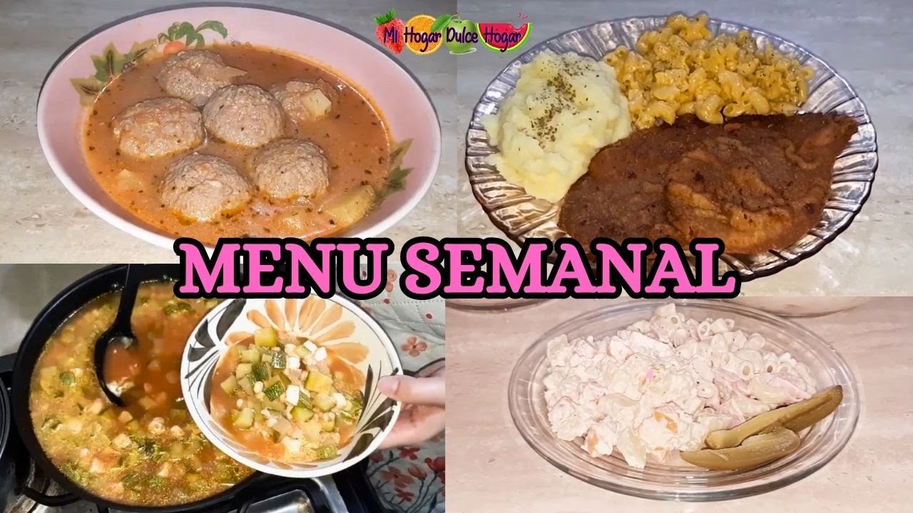 MENU SEMANAL ️ RECETAS FÁCILES | Mi Hogar Dulce Hogar - YouTube