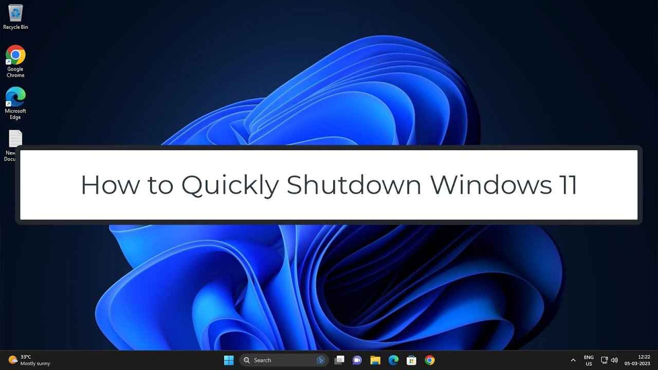 How to Quickly Shutdown Windows 11 - YouTube