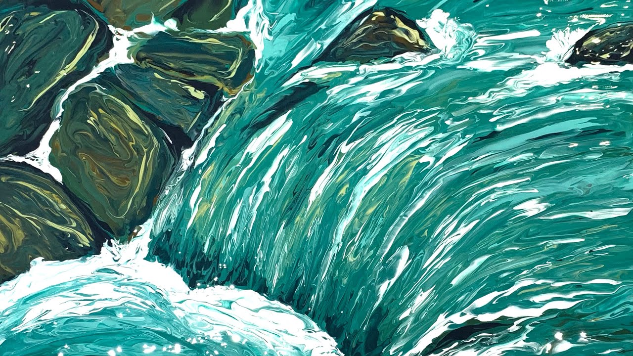 (358) RAPIDS Fluid Art Impressionism - Fluid Acrylics - Flow Art ...