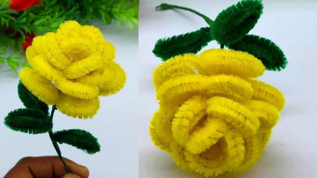 Rose Flower - Beautiful Rose Flower Making at Home - How to Make Rose ...