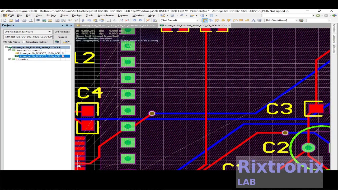 Tutorial Altium design PCB Clock DS1307 18B20 Pt 58 - YouTube