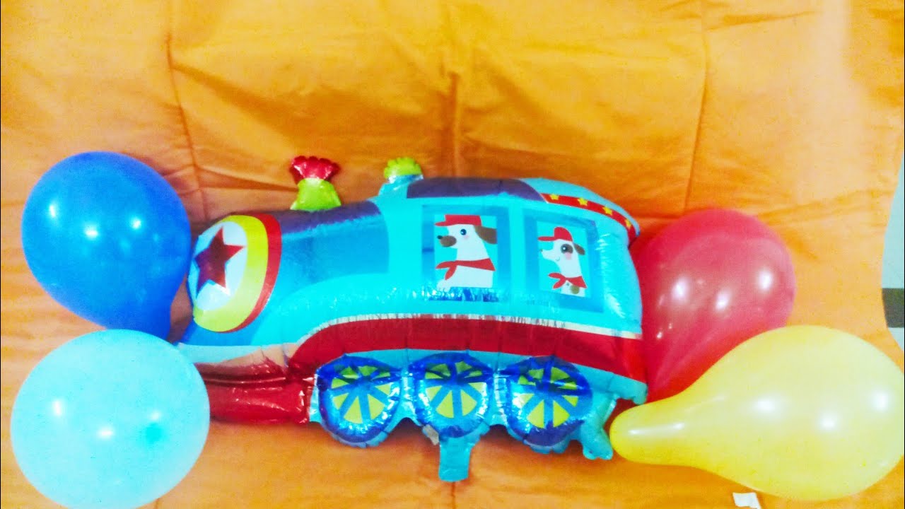 Inflating MYLAR Balloons-Train MYLAR FOIL BALLOONS (Without BGM) - YouTube