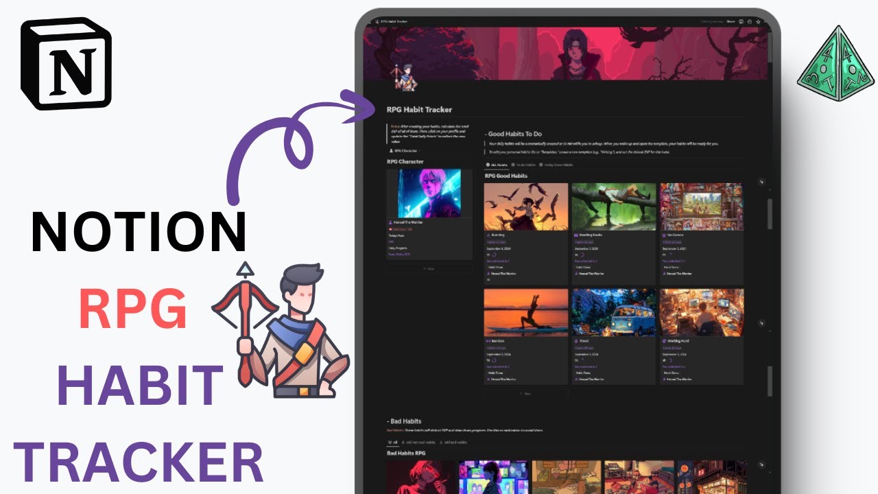 RPG - Habit Tracker | Real Life RPG to organize your life - YouTube