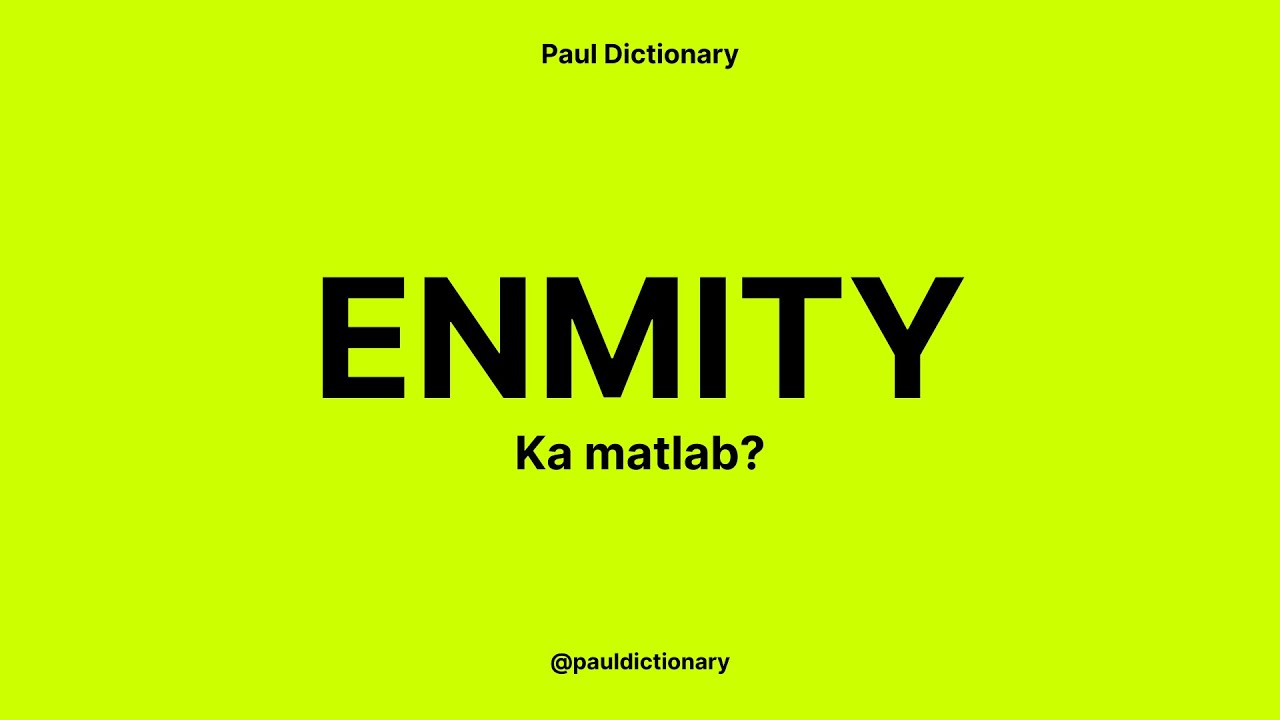enmity Meaning in Hindi/Urdu | Meaning of enmity | enmity ka matlab ...