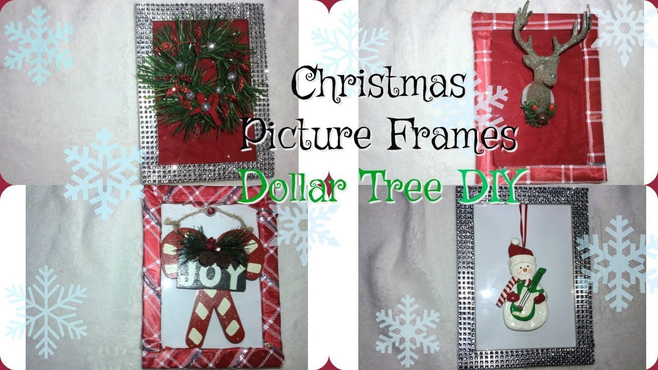 Christmas DIY Picture Frames || DOLLAR TREE - YouTube