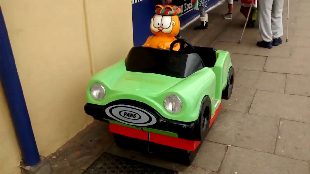 garfield car kiddie ride - YouTube