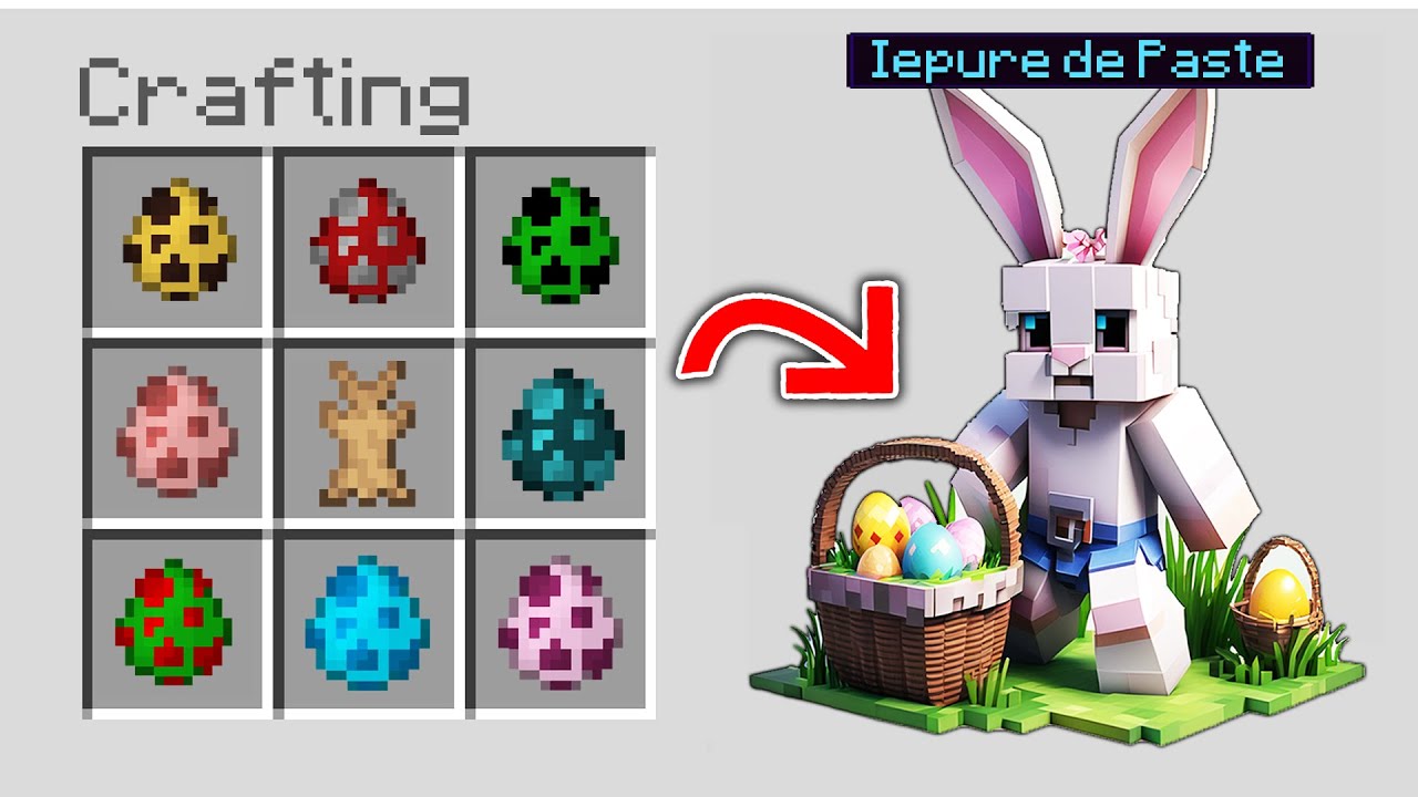 Minecraft Dar Poti Crafta Iepurasul de Paste... - YouTube