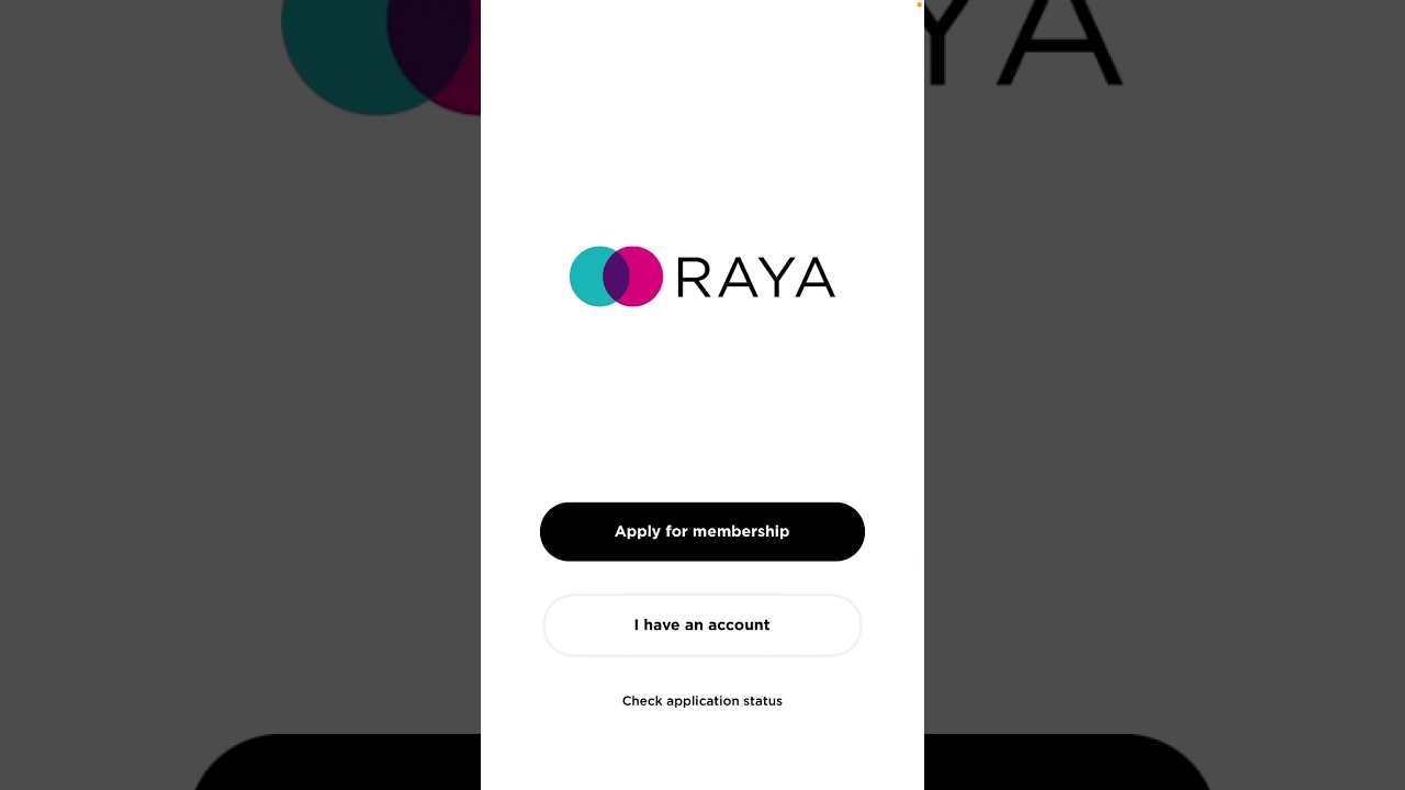 How to apply for membership in Raya app? - YouTube