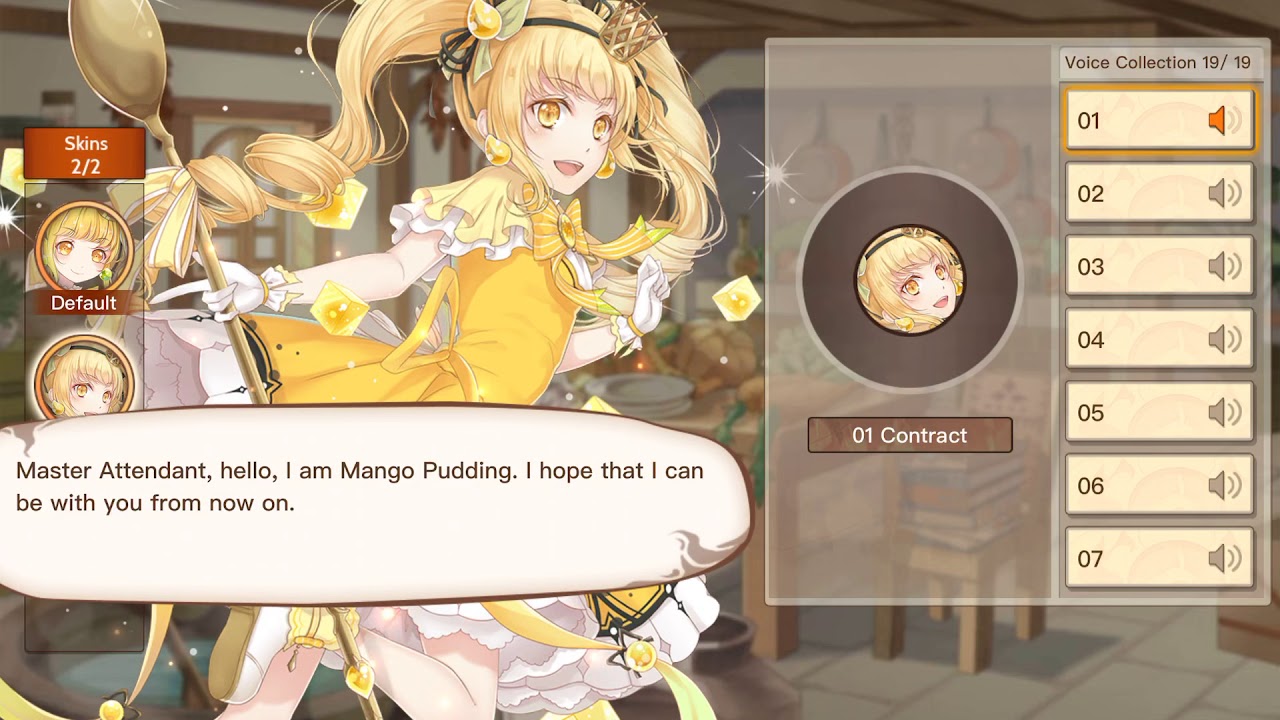 Food Fantasy — Mango Pudding ALL voice lines (jp) - YouTube