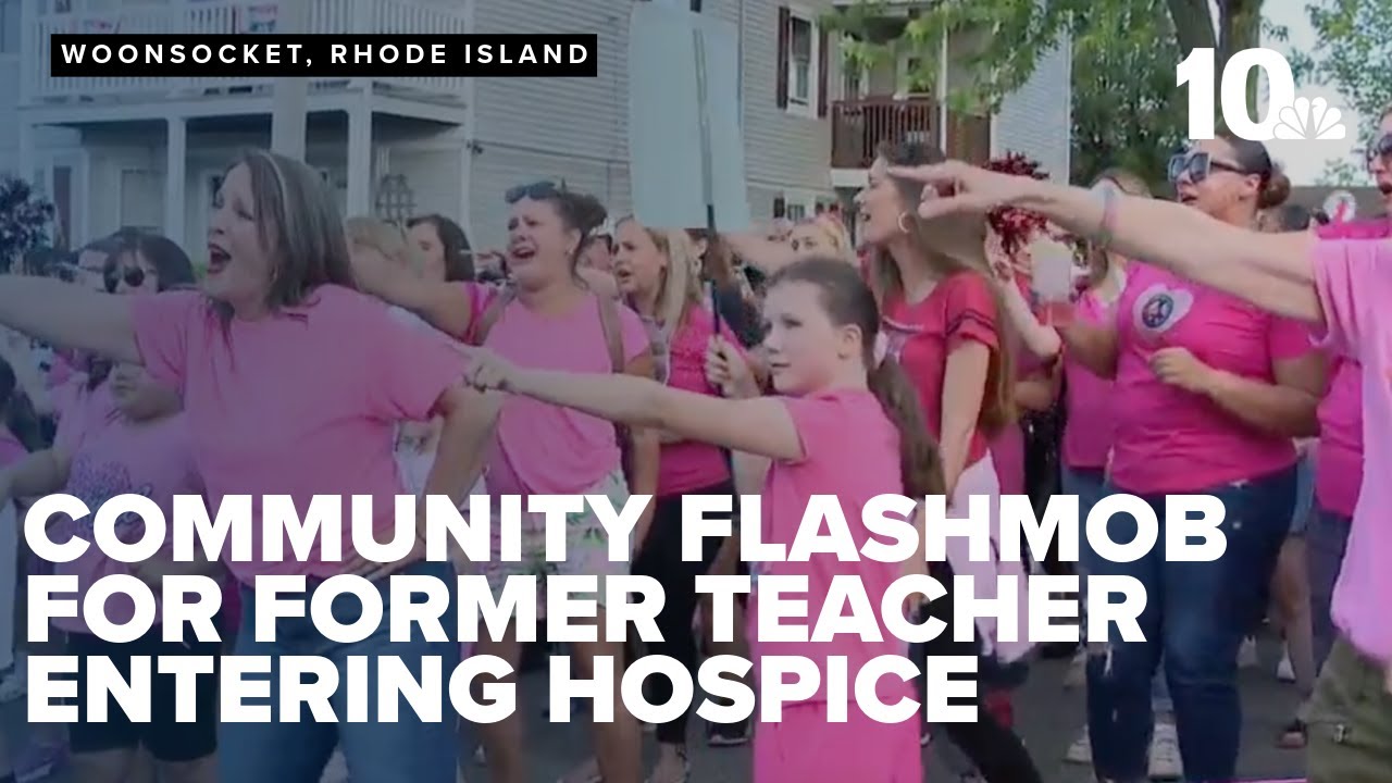 Community dances at doorstep to support former teacher entering hospice ...