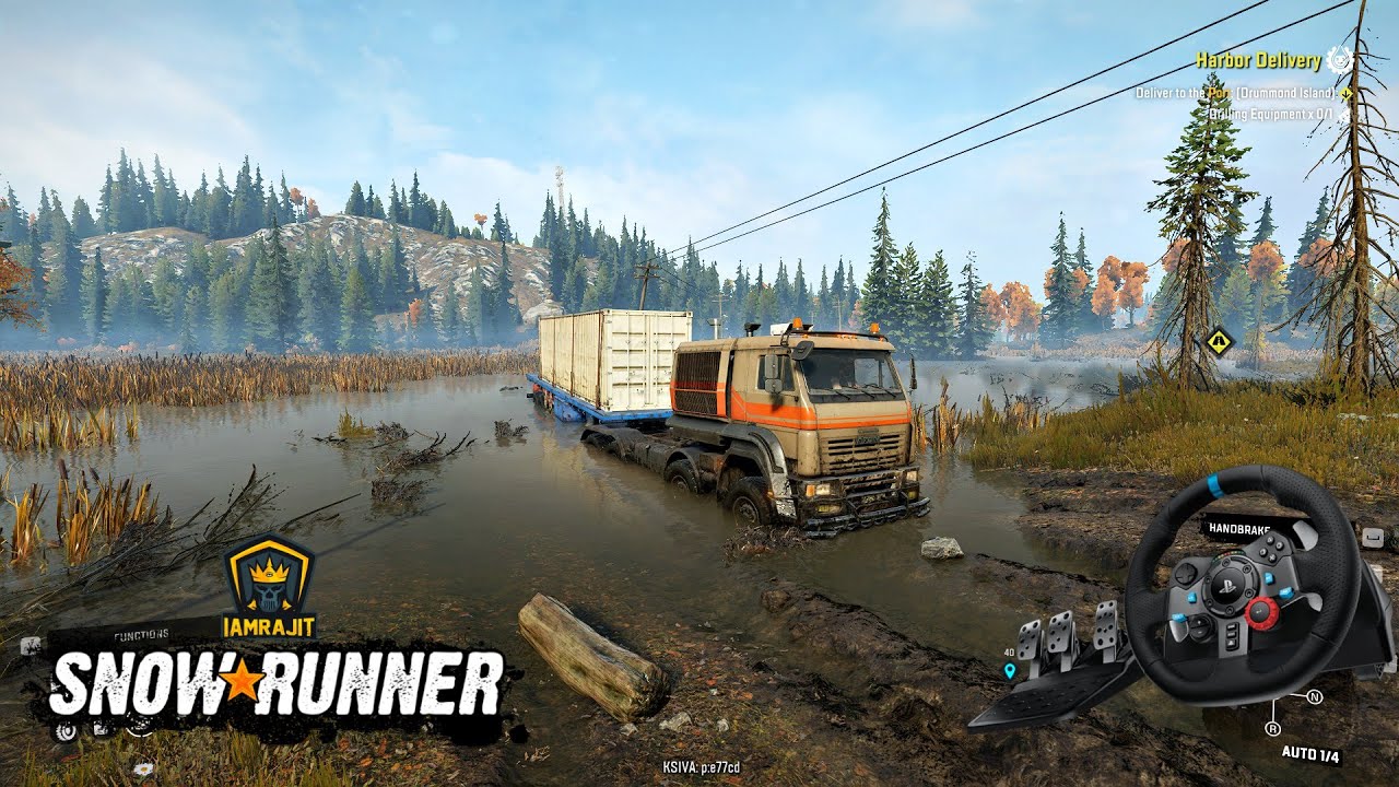 Drilling Equipment Delivery in SNOW RUNNER || #Logitech g29 gameplay ...