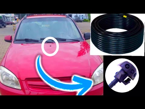 Trocando Mangueira do Esguiche para-brisa CHEVROLET Celta