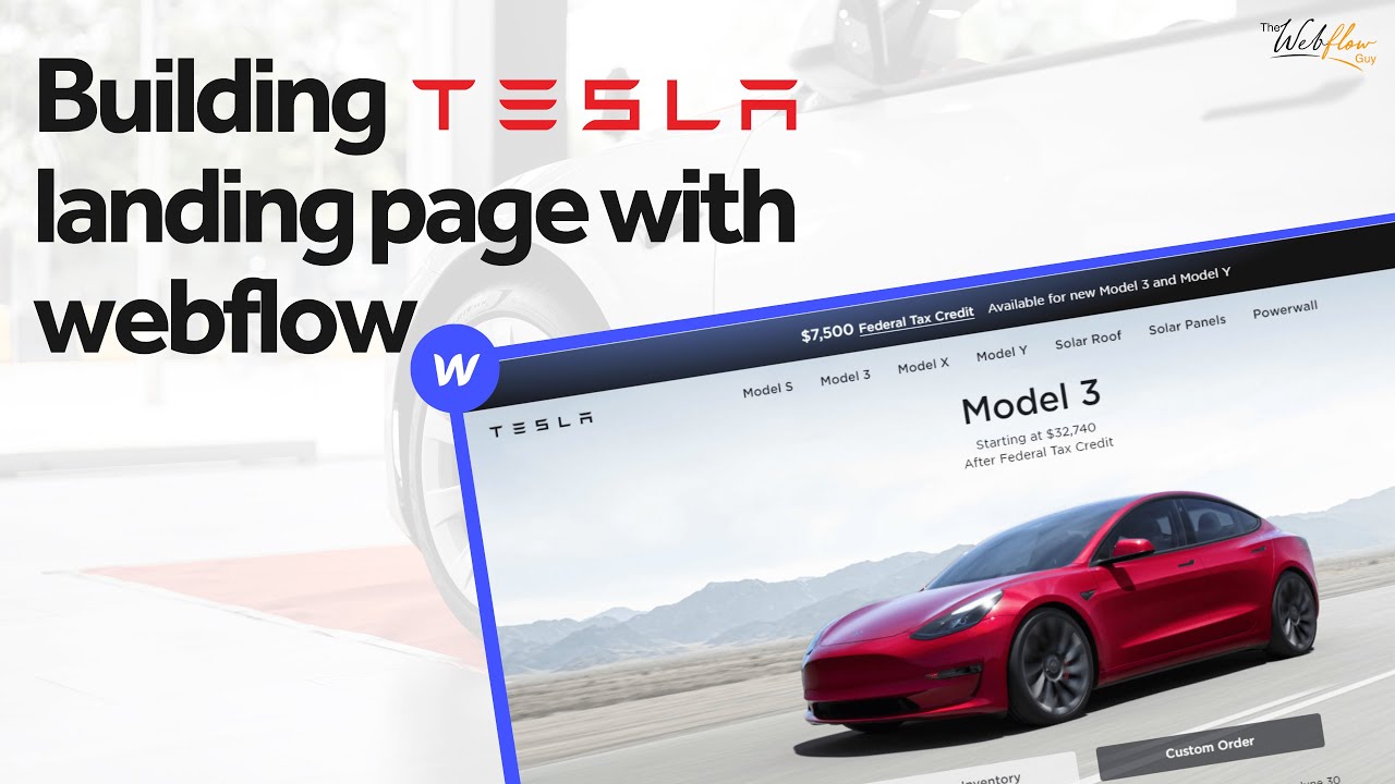 Building Tesla's website with Webflow Pt one - YouTube