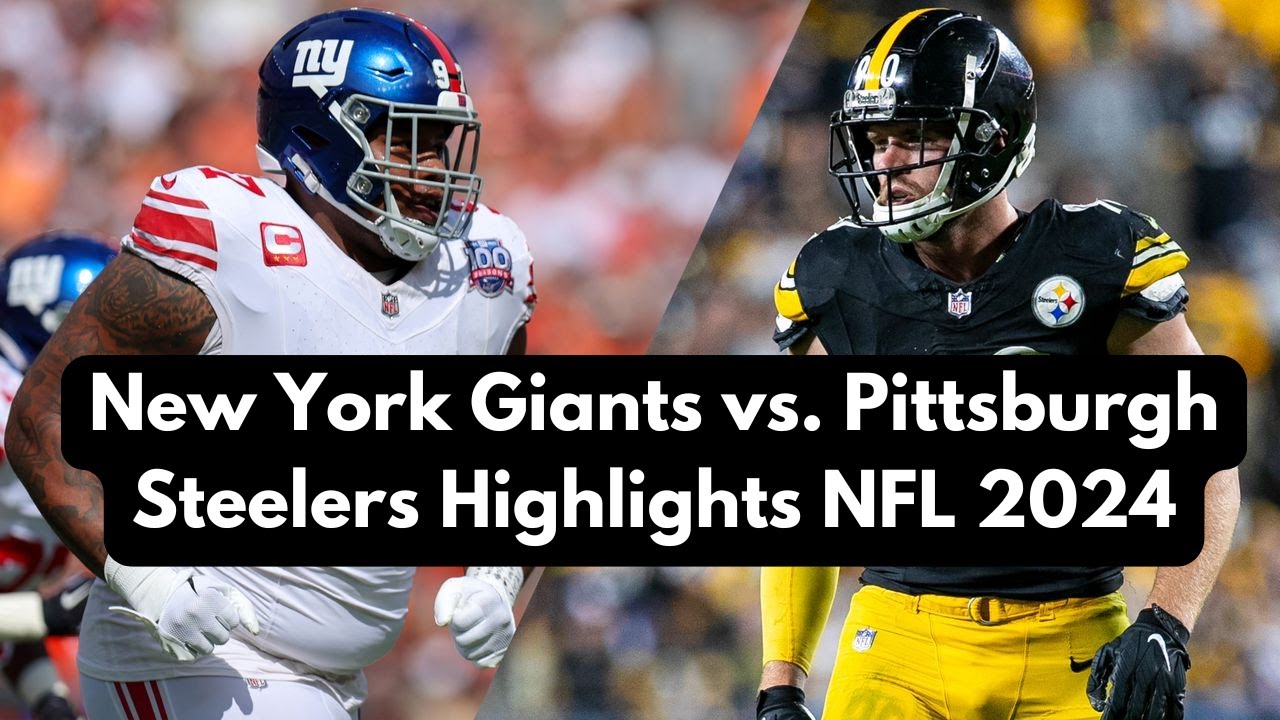 MONDAY NIGHT FOOTBALL | New York Giants vs Pittsburgh Steelers Game ...