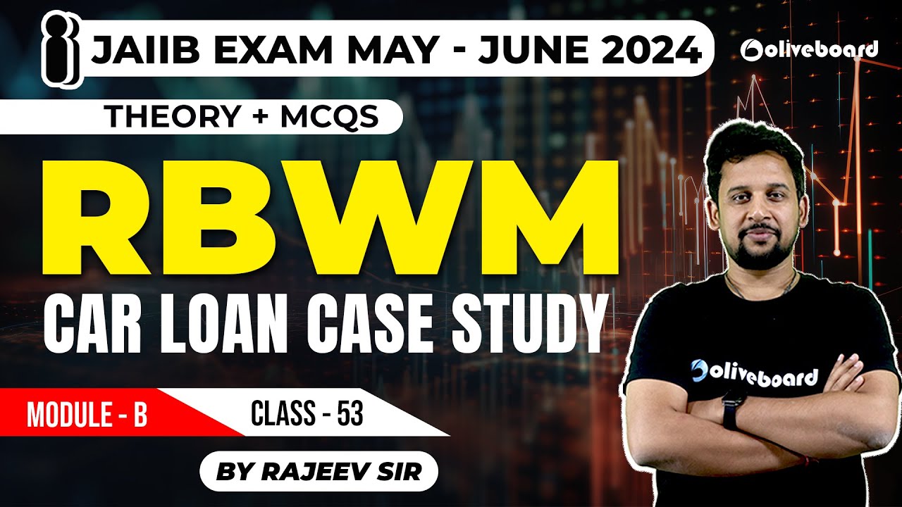 JAIIB Exam 2024 | RBWM | Theory + Mcqs | Car Loan Case Study | Module - B | Class-53 | By Rajeev ...